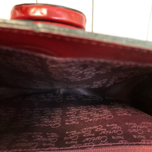 Cartier | Bags | Cartier Monogram Burgundy Leather Shoulder Bag | Poshmark